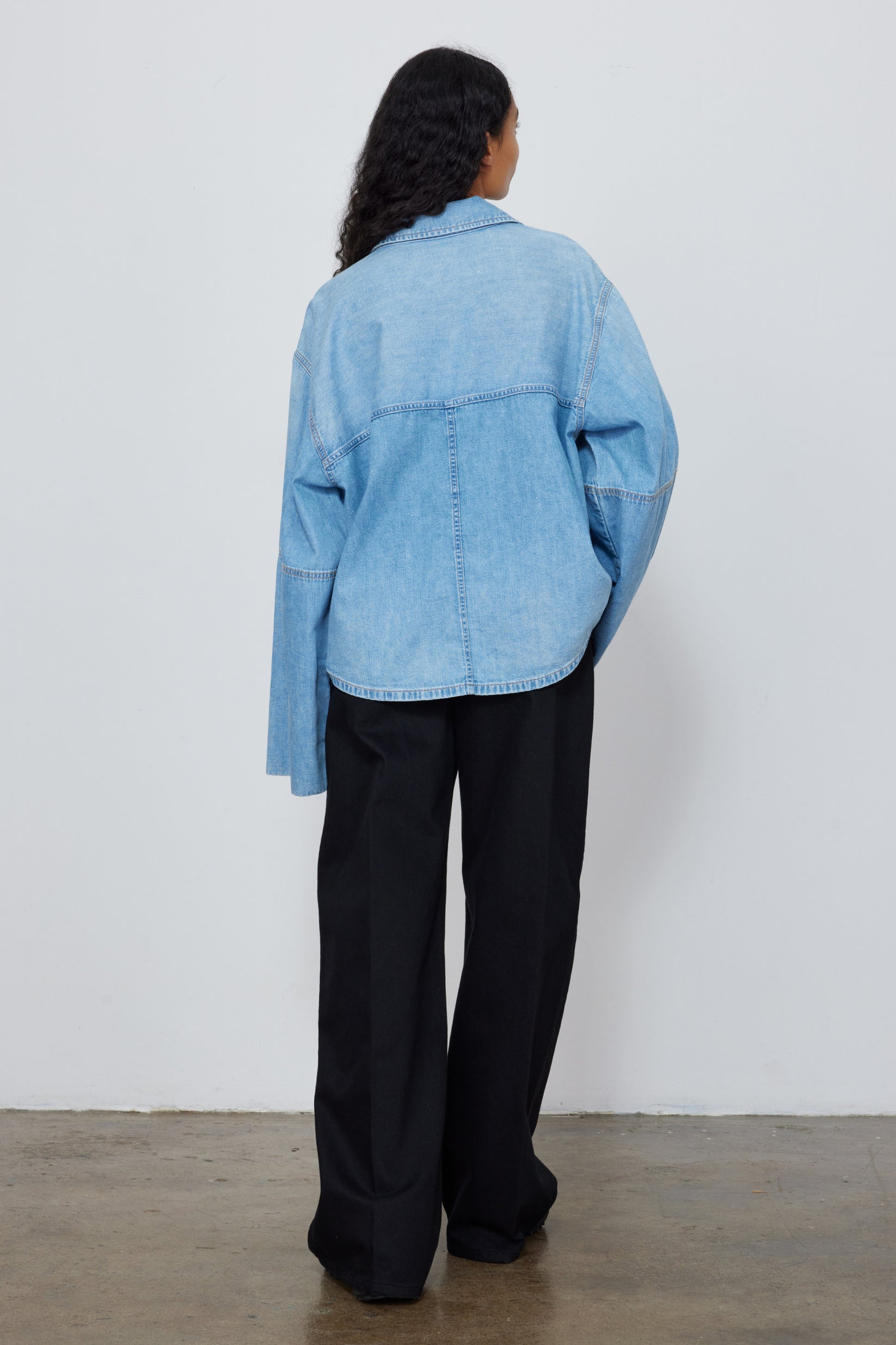 The Finlay Popover Shirt in Blue Denim – RÙADH